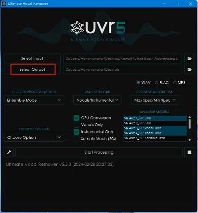 UVR5软件使用教程 - 娃娃的小铺子